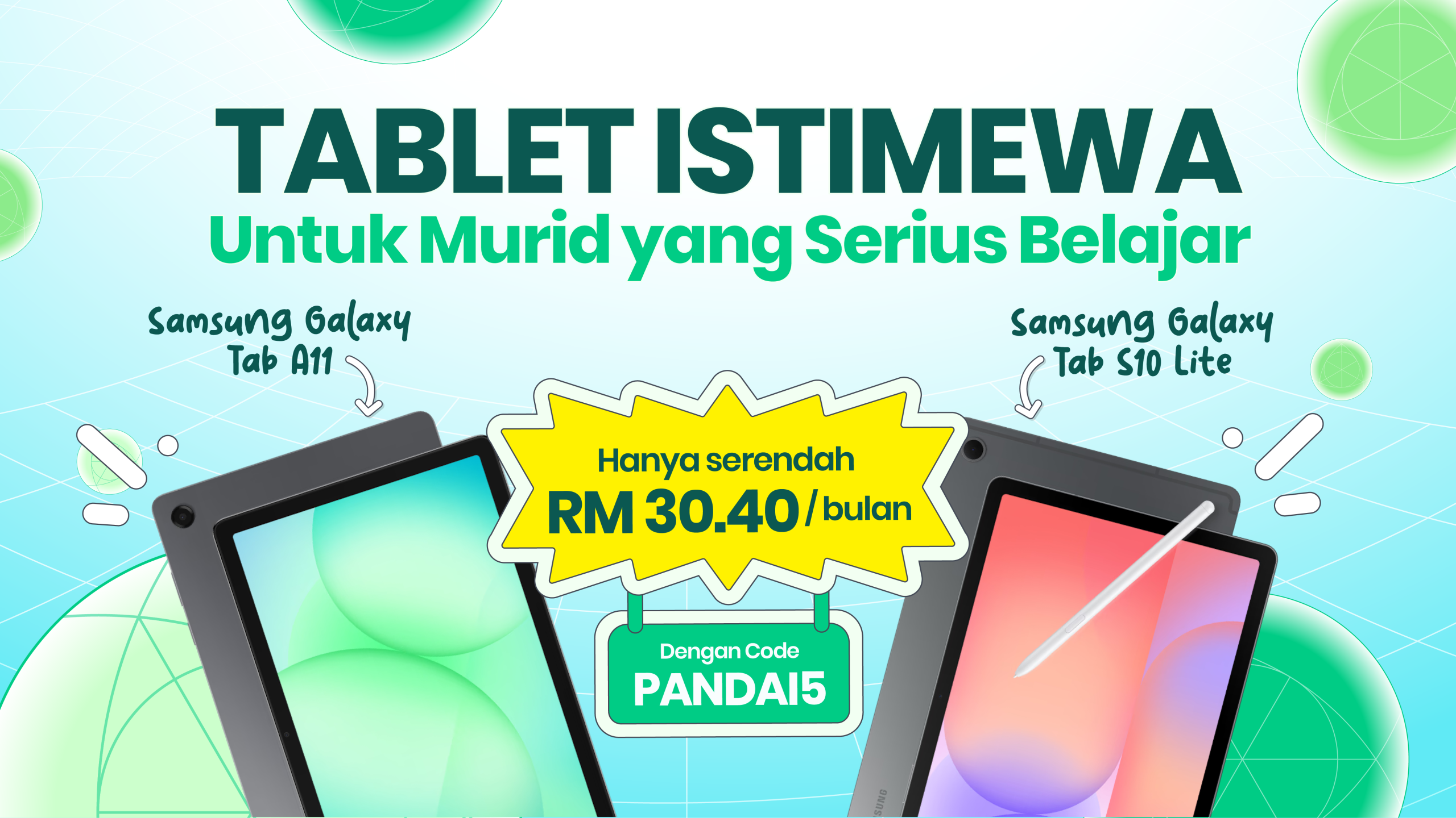 Tawaran Tablet Kembali ke Sekolah: Cinch x Pandai (PANDAI5)
