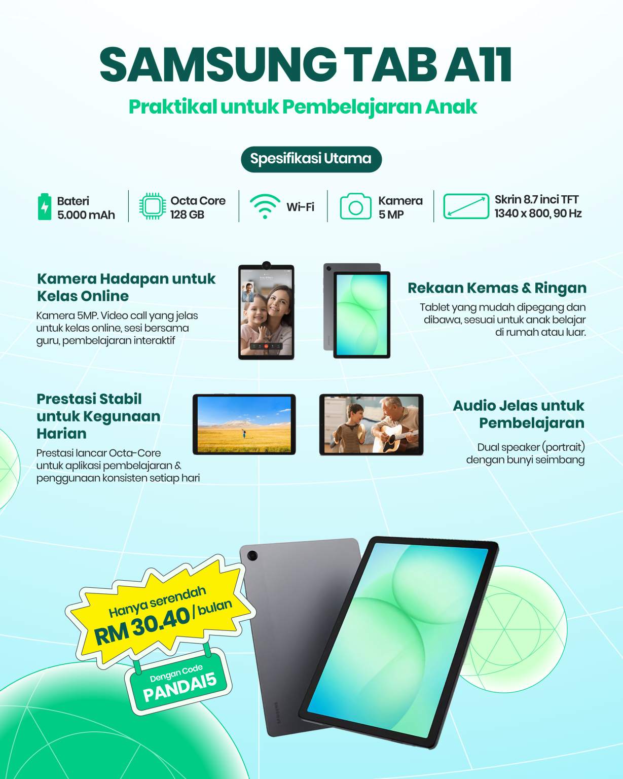 Tawaran Tablet Kembali ke Sekolah: Cinch x Pandai (PANDAI5)